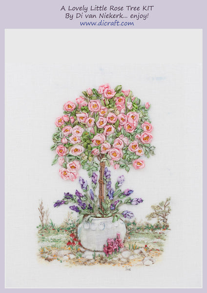 A Lovely Little Rose Tree - Kit - Learn silk Ribbon Embroidery ...